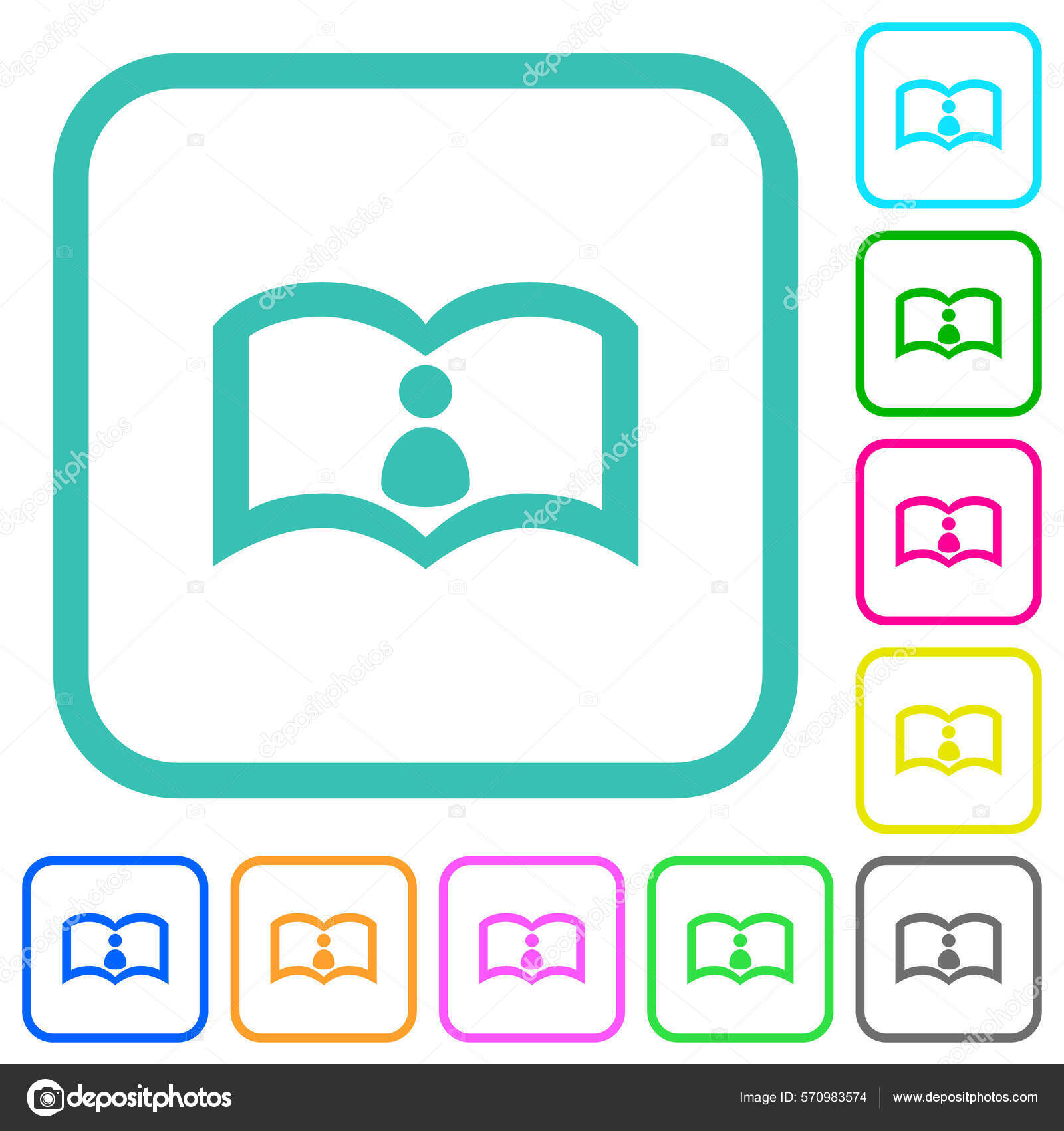 User Guide Vivid Colored Flat Icons Curved Borders White Background ...