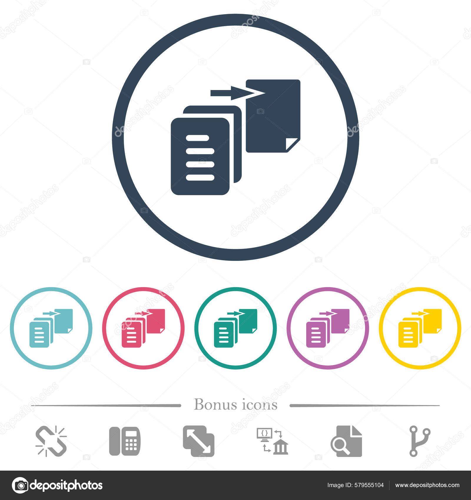 Move File Solid Flat Color Icons Outlines Bonus Icons Included Stock ...