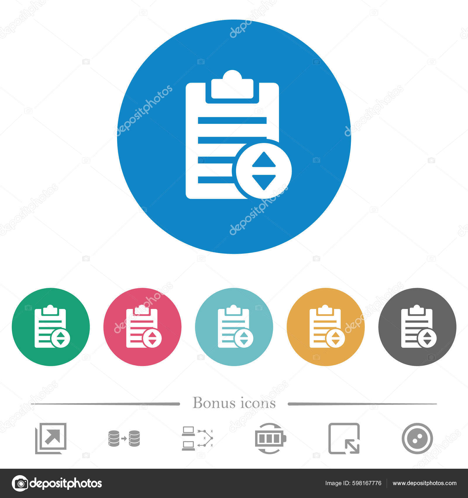 Adjust Note Priority Flat White Icons Color Backgrounds Bonus Icons ...