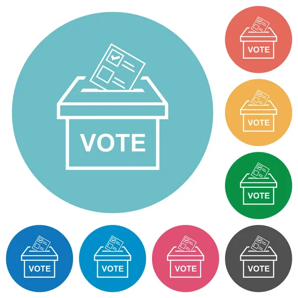 Ballot Box Outline Flat Icons Simple Color Square Backgrounds Stock ...
