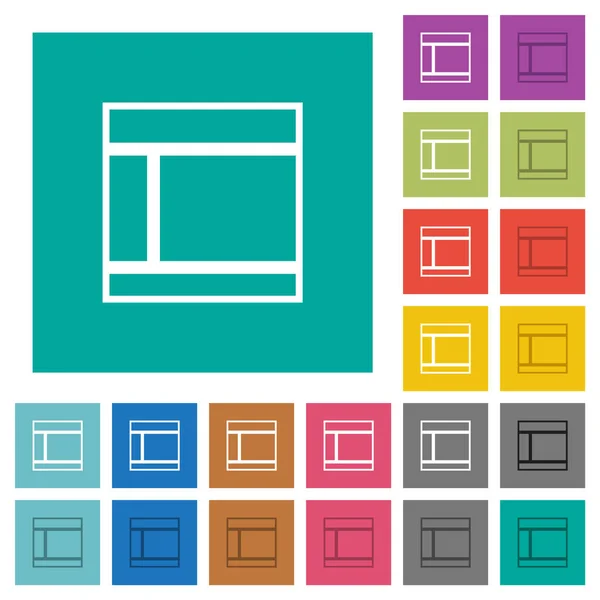 Three Columned Web Layout Outline Flat Color Icons Square Frames Stock Vector by ©renegadehomie ...