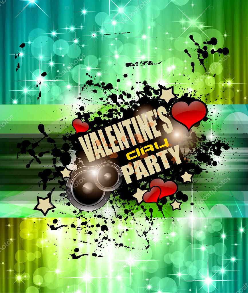 Image vectorielle Valentin partie invitation flyer de fond par ...