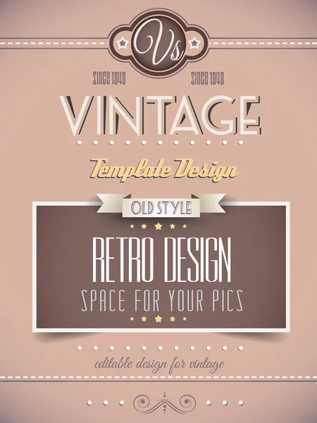 Vintage retro page template Stock Vector Image by ©DavidArts #22560359