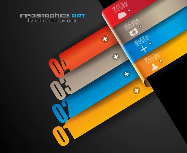 Infographic design template with paper tags. - Stock Image - Everypixel