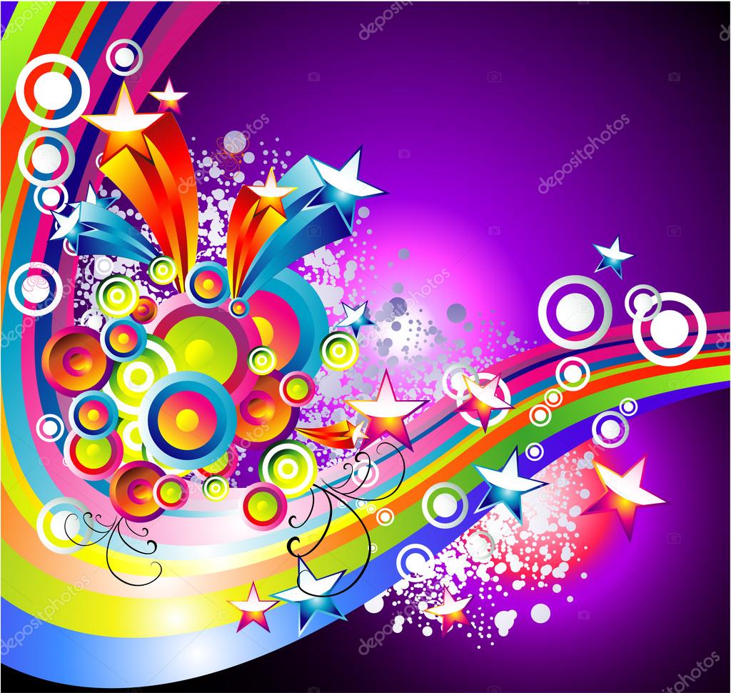 Absrtact Rainbow Stars Background Stock Vector Image by ©DavidArts ...