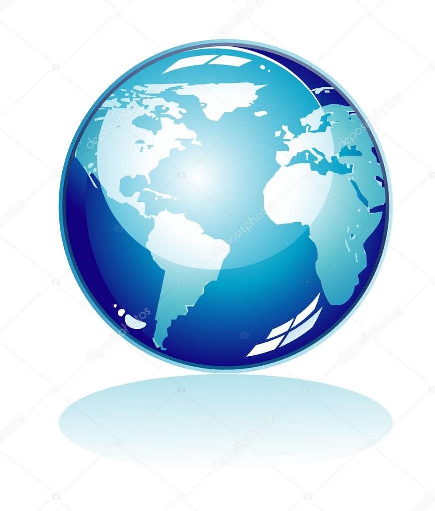 Blue world Icon Stock Vector Image by ©DavidArts #23034880
