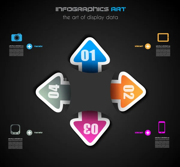 Infographic design template with paper tags. - Stock Image - Everypixel