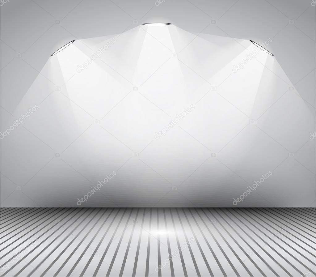 Modern interior art gallery frame design with spotlights. Stock Vector ...