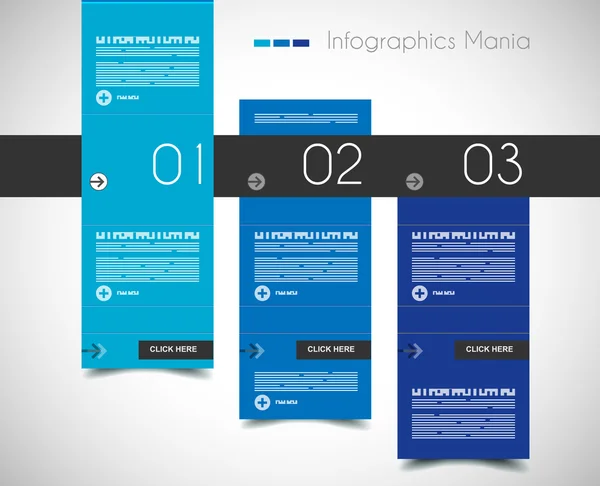 Infographic design template with flat design panels - Stock Image ...