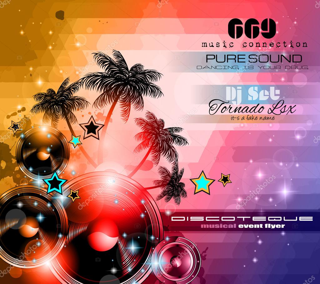 Red Club Flyer Background