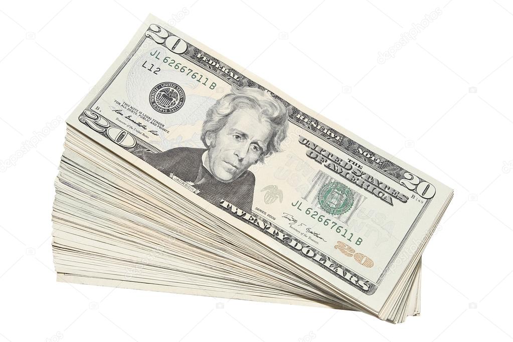 Stacks Of 20 Dollar Bills