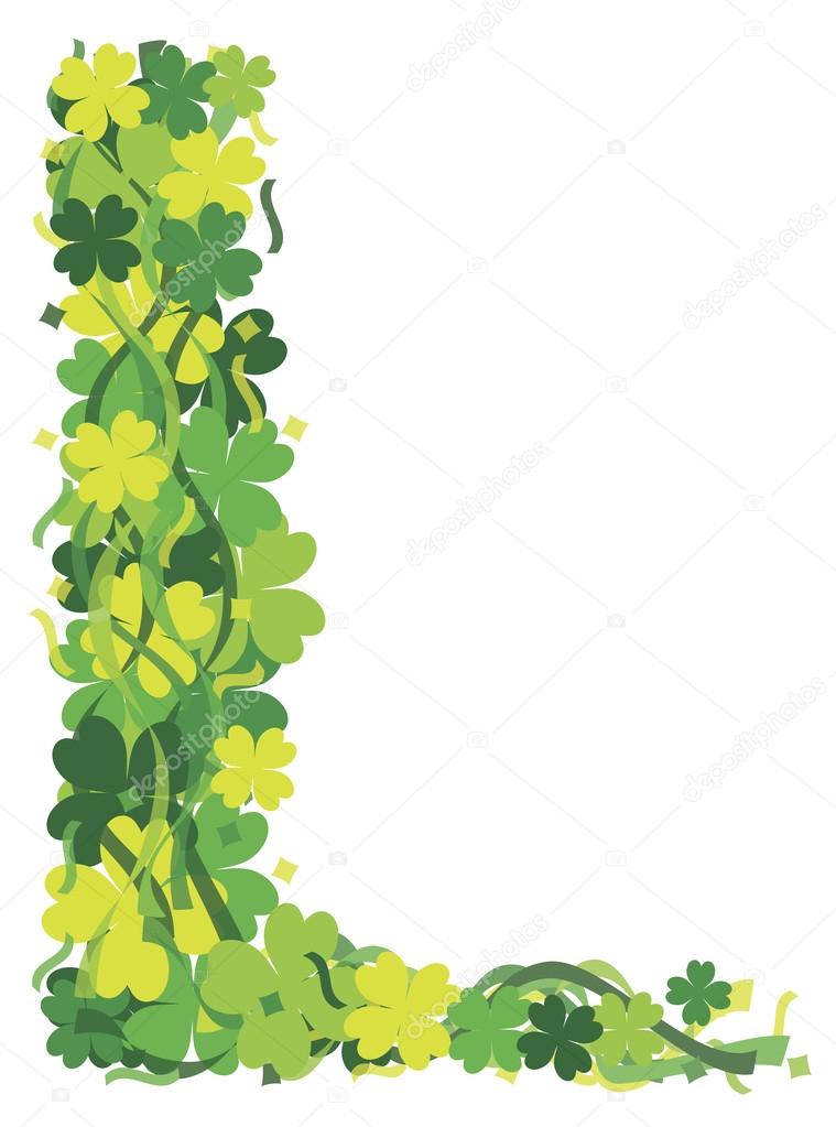 Four Leaf Clover Leaf Border Illustration Stock Vector Image by ...