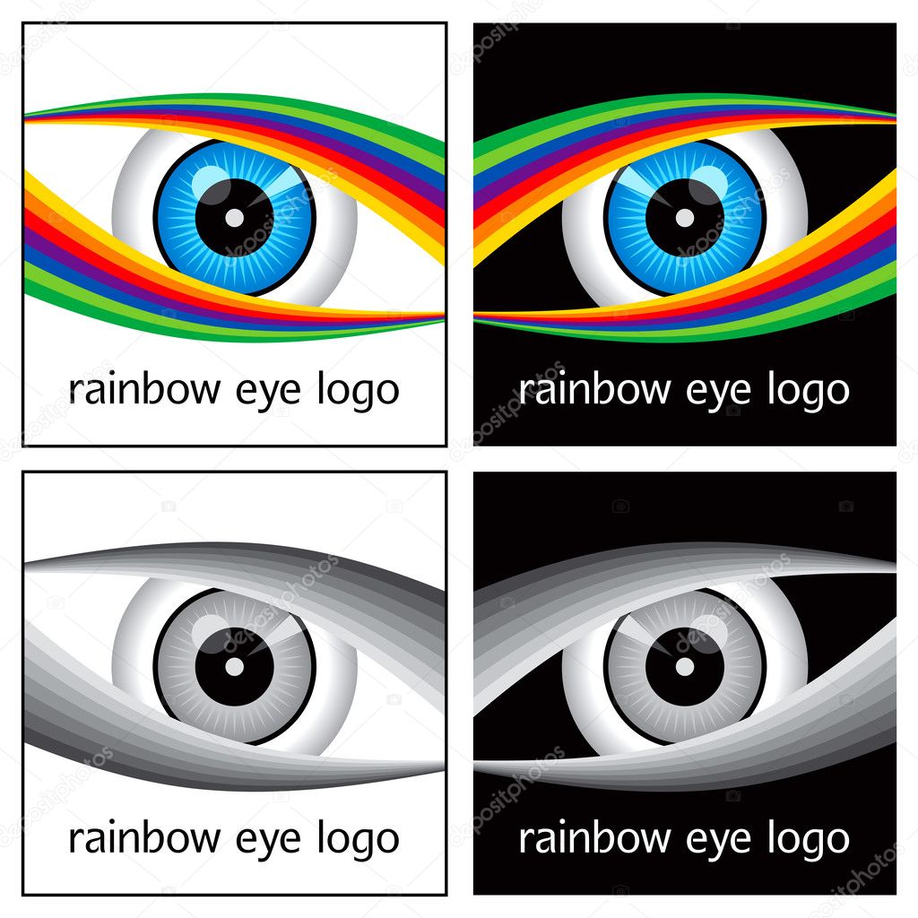 Rainbow Eye Logo Design — Stock Vector © kaludov #26719737