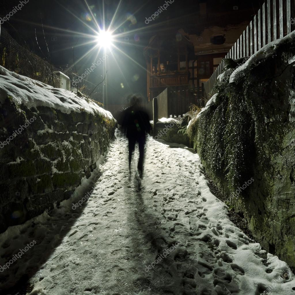 Snowy street Stock Photo by ©Aninka 40708653