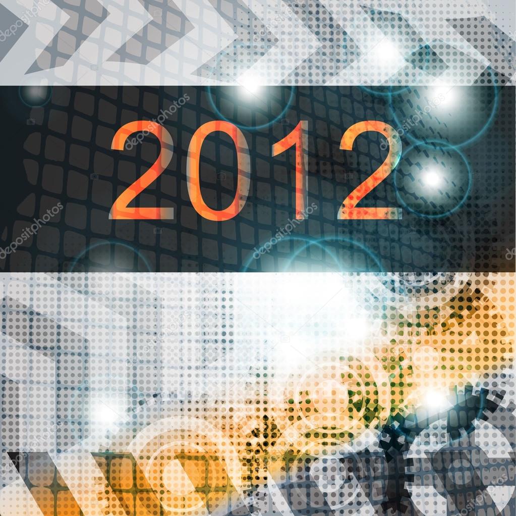 Colored arrow abstract vector background. 2012. year started wit Stock ...