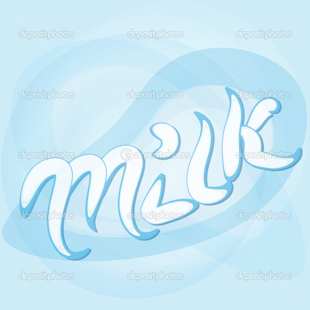MILK hand lettering - handmade calligraphy, vector ⬇ Vector Image by ...