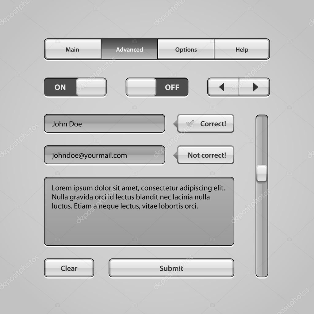 Clean Light User Interface Controls 5. Web Elements. Website, Software ... Clean Light User Interface Controls 5. Web Elements. Website, Software ...