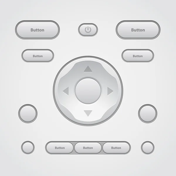 Modern Light UI Controls Web Design Software Elements: Buttons, Switchers, Audio, Video ...