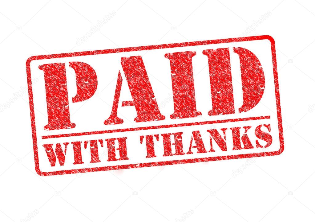 PAID WITH THANKS — Stock Photo © chrisdorney #20167915
