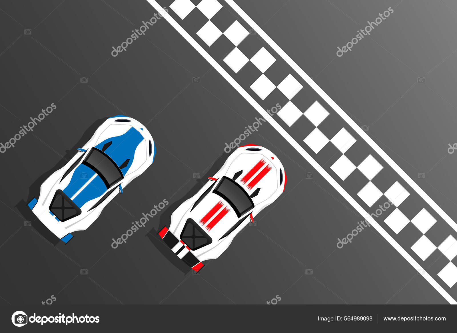 Racing Cars Finish Line Stock Vector Image by ©AntonioFrancois #564989098