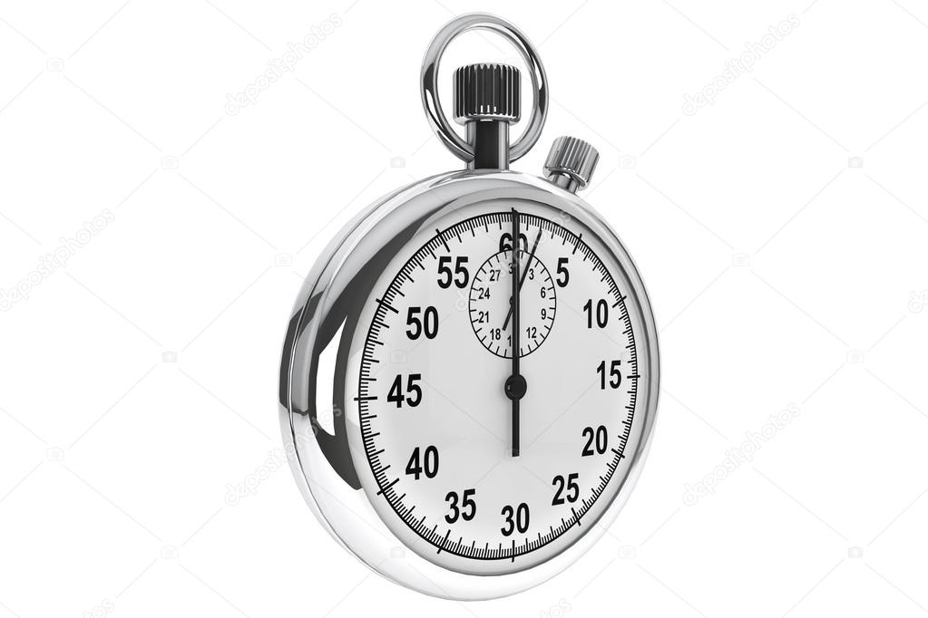Silver modern Stopwatch — Stock Photo © doomu #12556035