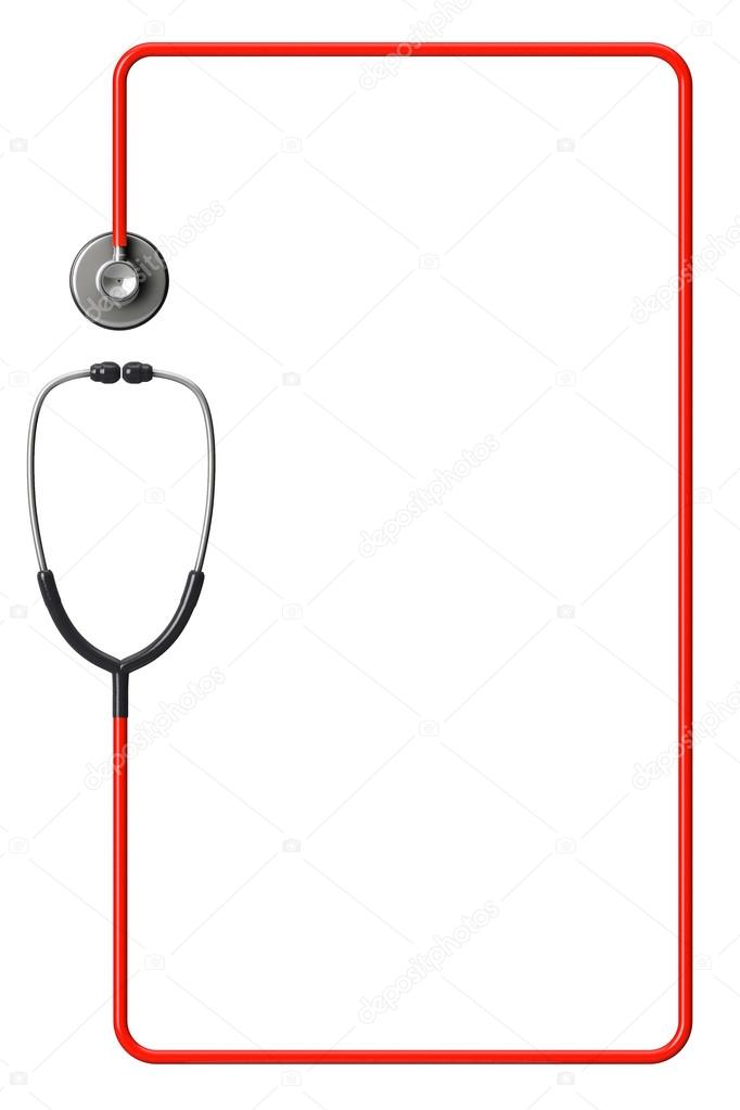 Stethoscope in red as frame Stock Photo by ©doomu 20105919