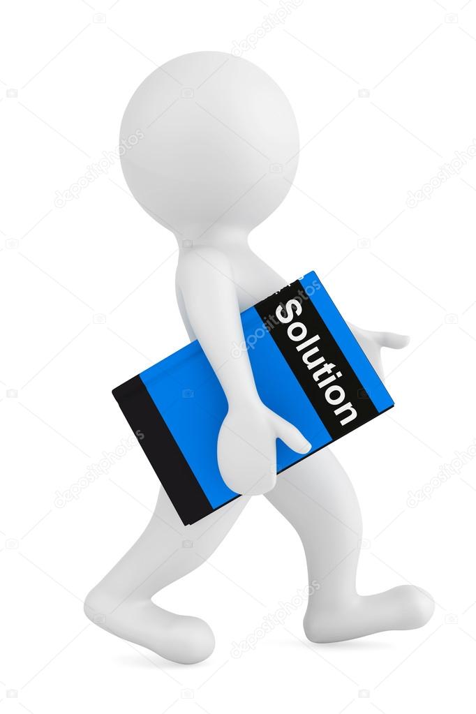 3d person with Solution Book Stock Photo by ©doomu 26140157