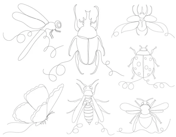 Insecten doodle set Stock Photos, Royalty Free Insecten doodle set ...