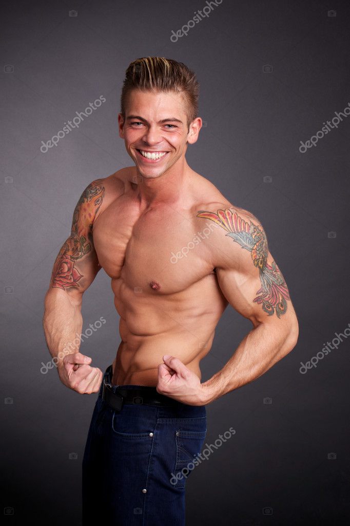 Muscle man Stock Photo by ©ferrerivideo 44943679
