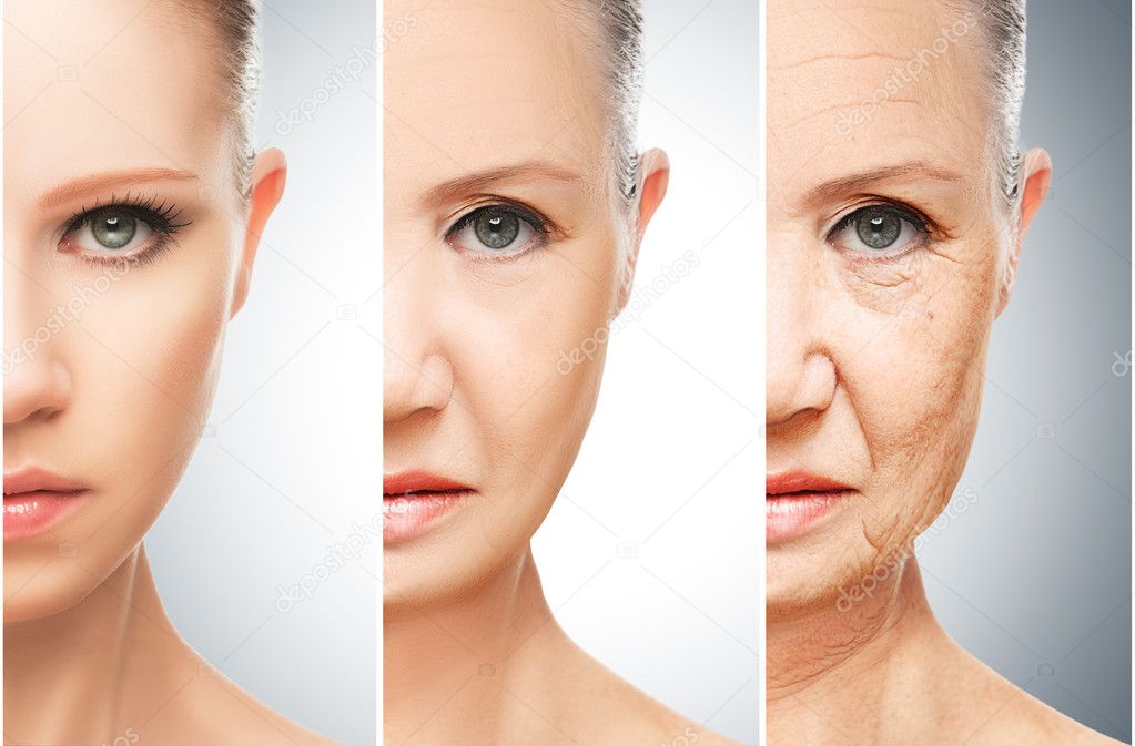 Concept of aging and skin care — Stock Photo © evgenyataman #40860245