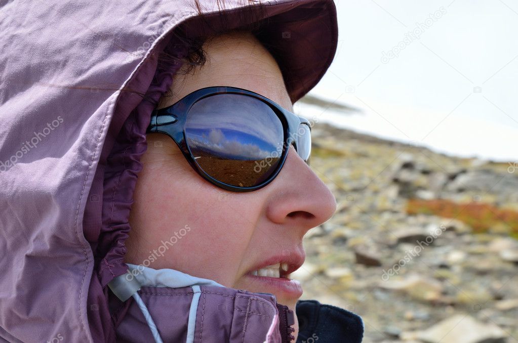 Profile of hiker with goggles Stock Photo by ©olegmit 21085267