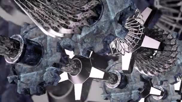 Virtual Engine Motion Moving Mechanism Gears Pipes Working Abstract ...