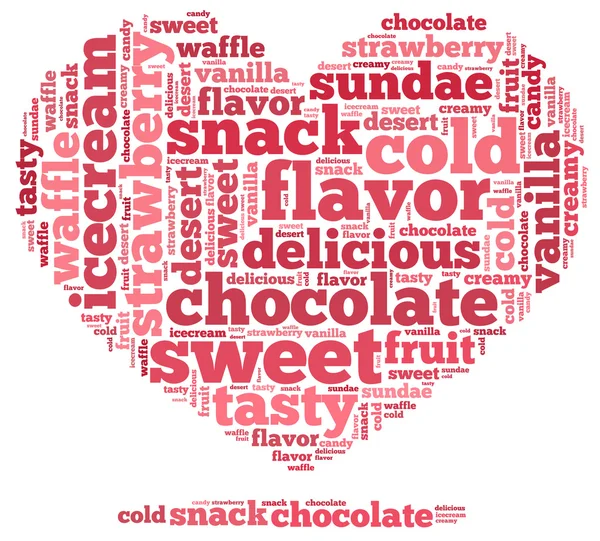 Wordle of LOVE in shape of HEART — Stock Photo © shahril #23870377