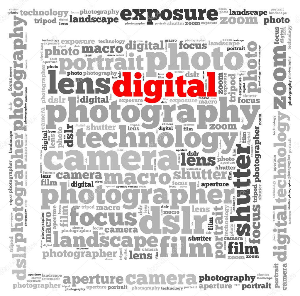 Info-text graphics and arrangement concept (word cloud) — Stock Photo ...