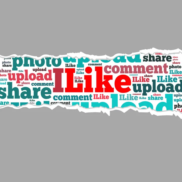 Social media info-text graphics and arrangement concept (word cloud ...