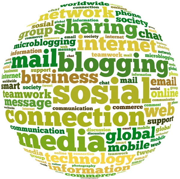 Social media info-text graphics and arrangement concept (word cloud ...