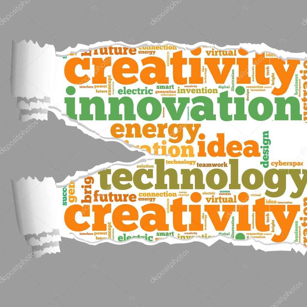 Torn Paper with innovation info-text graphics Stock Photo by ...