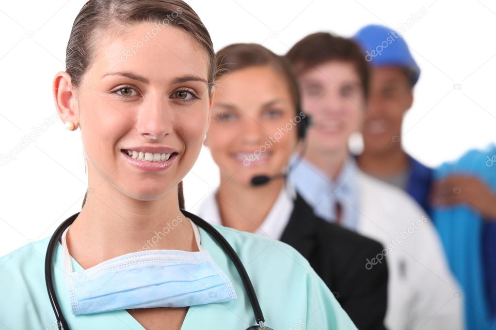 Four from different work backgrounds Stock Photo by ©photography33 14708707