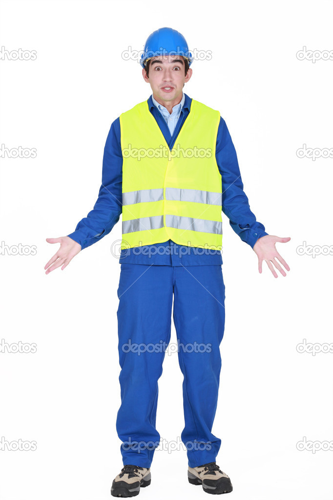 A dumb construction worker. Stock Photo by ©photography33 15627009