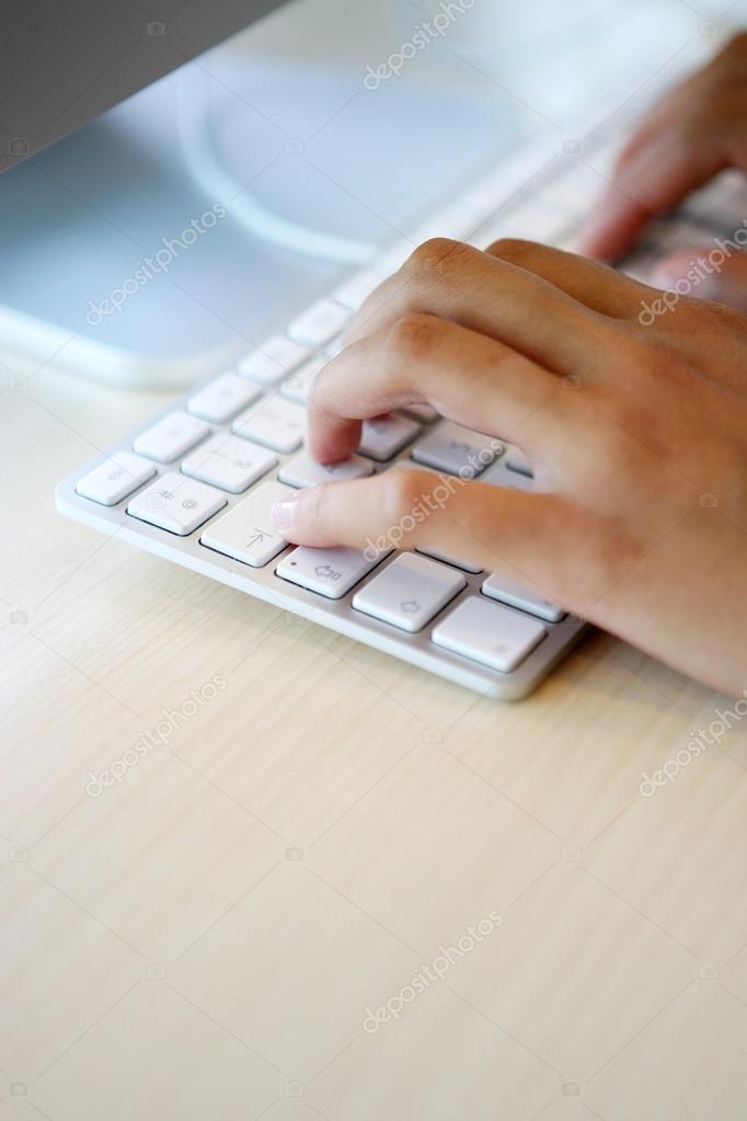 Hands on desktop keyboard — Stock Photo © photography33 #15741591
