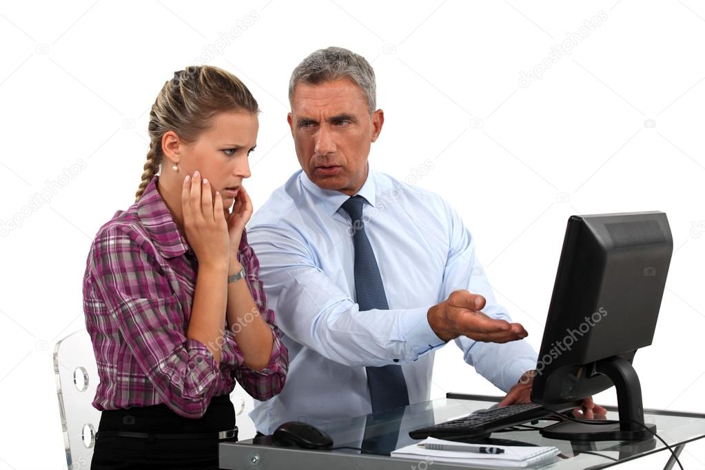 Employee having trouble with computer Stock Photo by ©photography33 ...