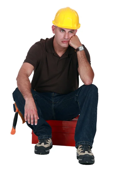 Sad construction worker Stock Photos, Royalty Free Sad construction ...