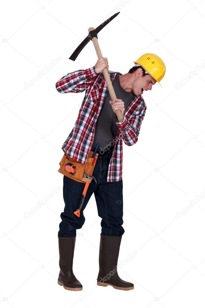 Man with pickaxe Stock Photo by ©photography33 17380063