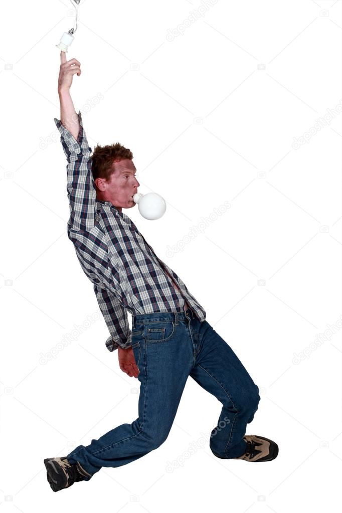 An electrocuted man staggering — Stock Photo © photography33 #17402989