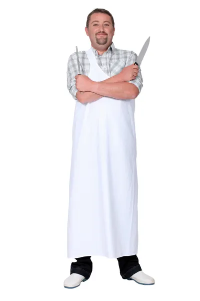 Pictures of a butcher on white background Stock Photo by ©photography33 ...