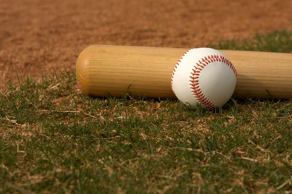 Baseball and Bat on Field — Stock Photo © dehooks #5909248