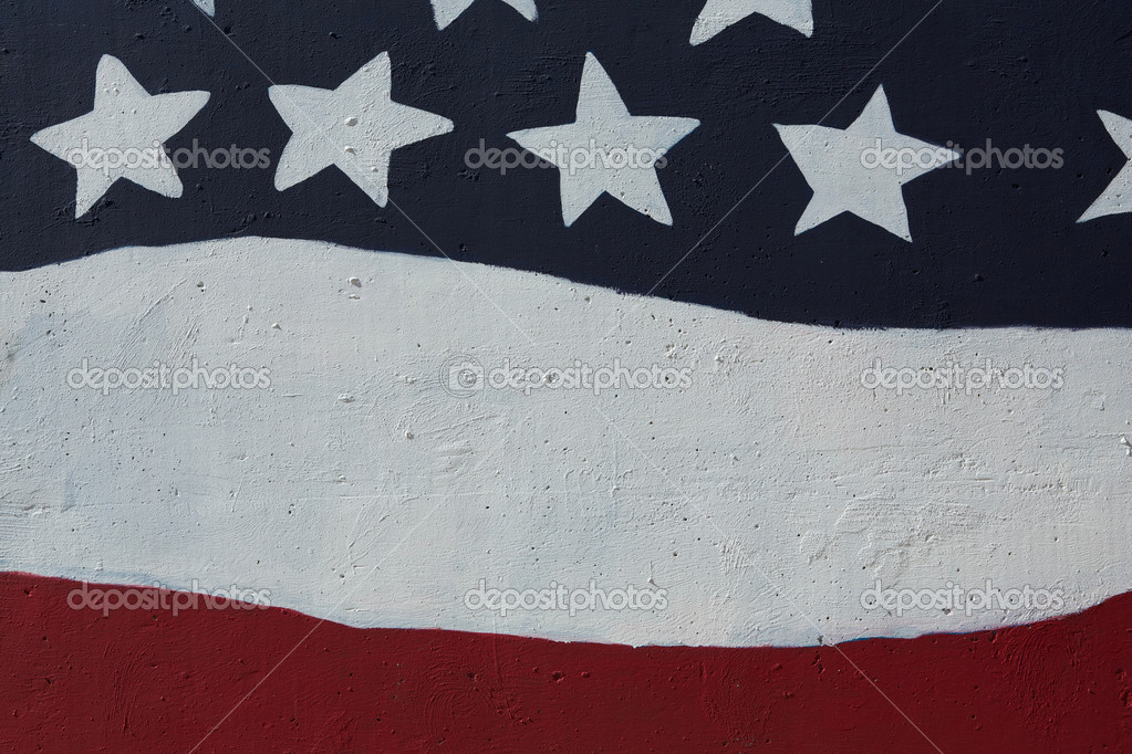 Painted Unites States Flag Stock Photo by ©33ft 38269133