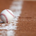 Baseball on the Infield Chalk Line Stock Photo by ©33ft 19677787