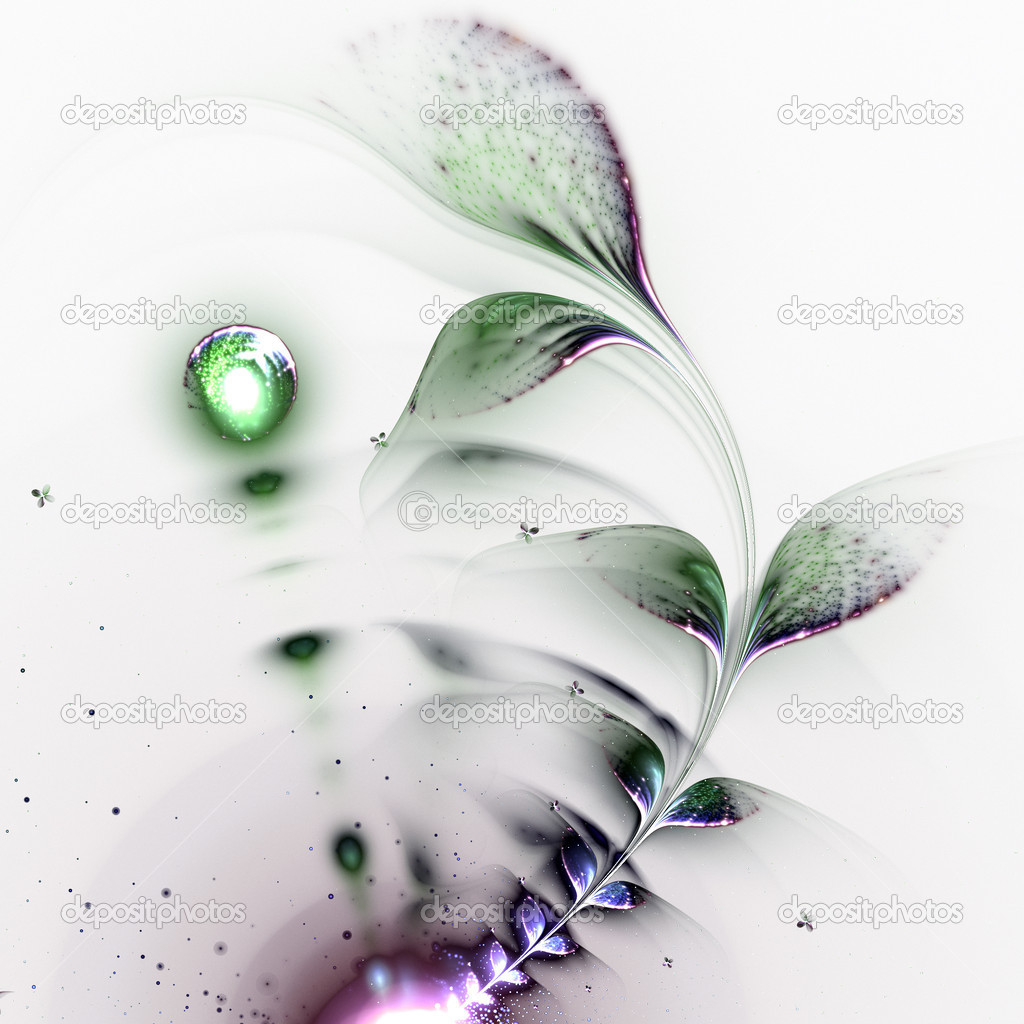 Growing fractal flower, digital artwork for creative graphic design ...