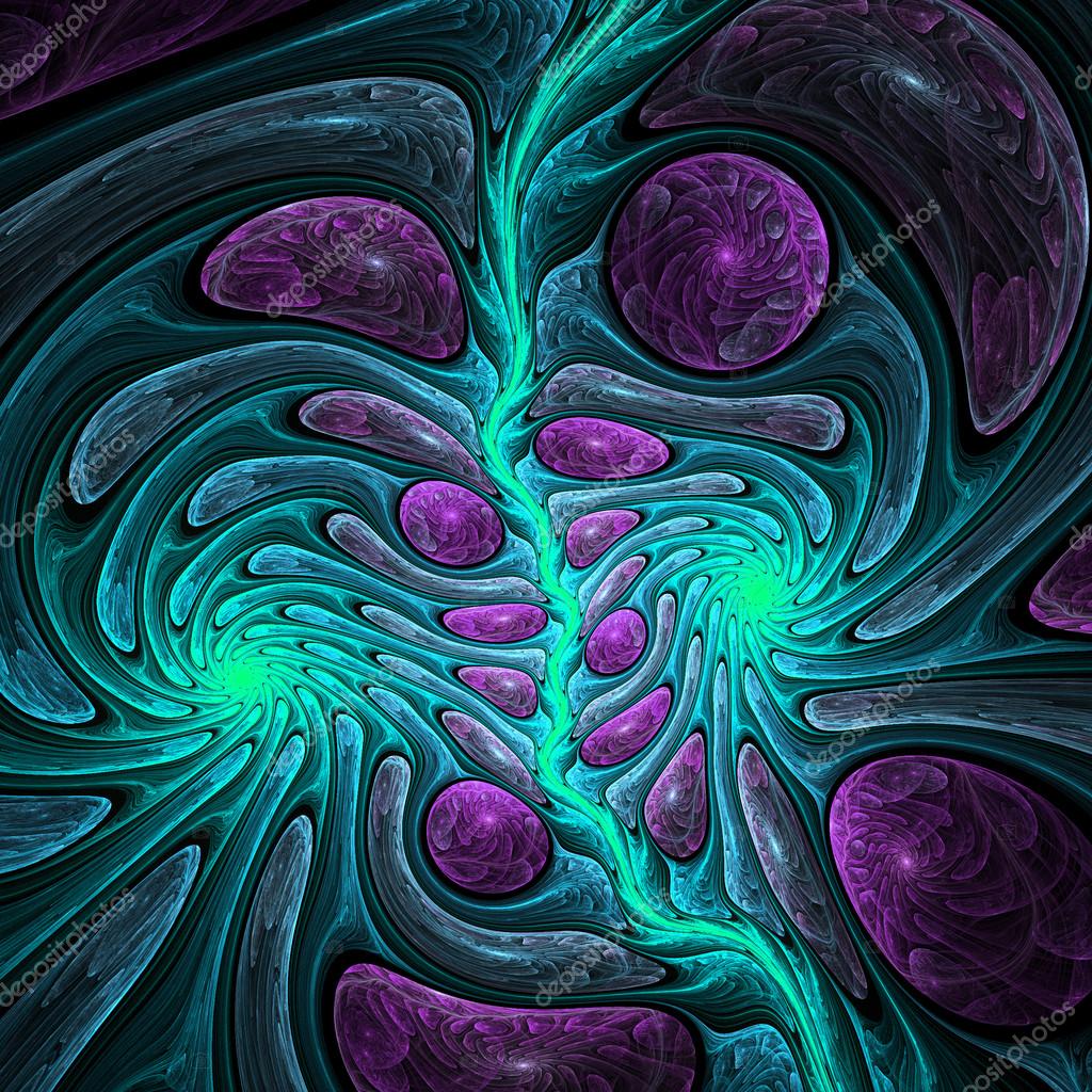 Colorful fractal spiral pattern, digital artwork for creative graphic ...